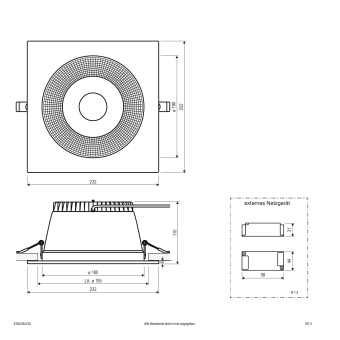 EVN LED Deckeneinbau -quadr. ES54354125 | Adalbert Zajadacz GmbH & Co. KG