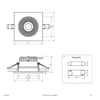 EVN LED Deckeneinbau -quadr. ES54104925 | Adalbert Zajadacz GmbH & Co. KG