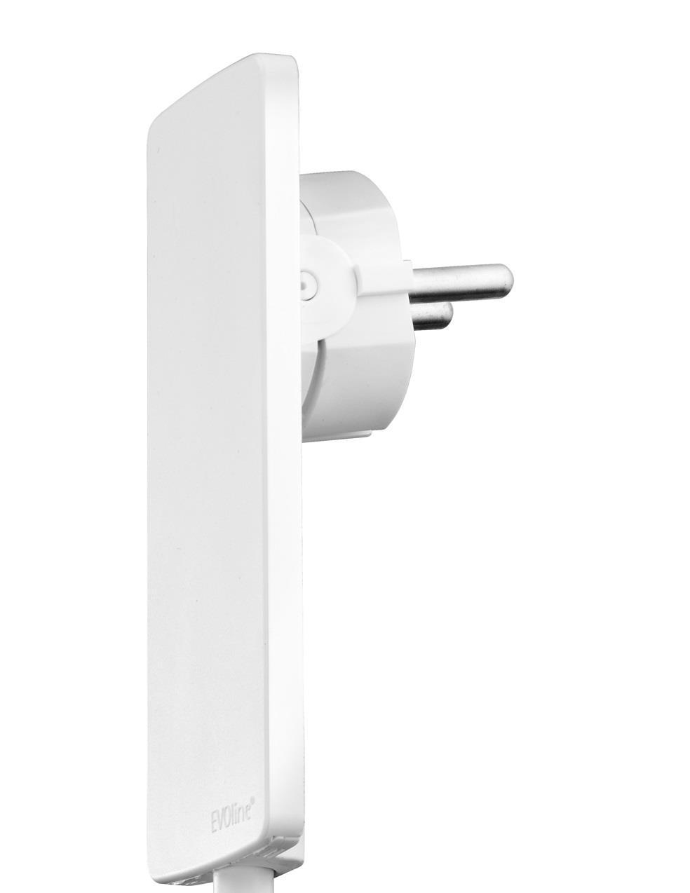 EVOline Plug Schukostecker flach weiß | Adalbert Zajadacz GmbH & Co. KG