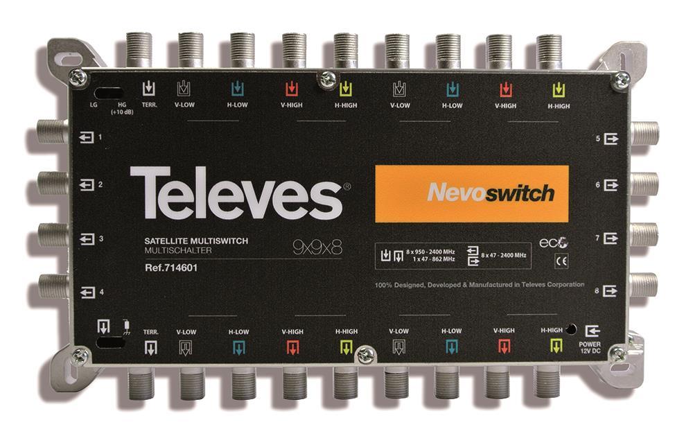 Televes Guss-Multischalter 9in8 MS98C | Adalbert Zajadacz GmbH & Co. KG